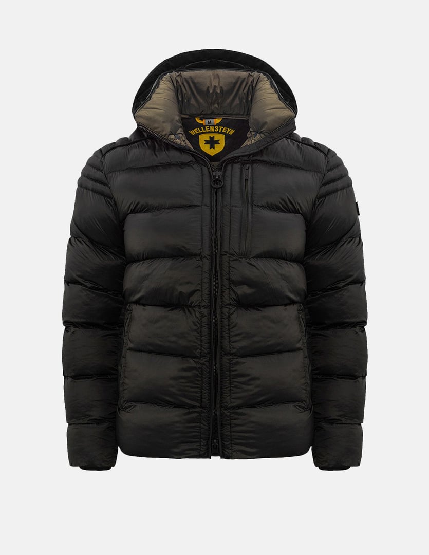 WELLENSTEYN BLACKJACK ΚΟΝΤΟ PUFFER ΚΑΦΕ GLOSSY ΜΕ ΑΠΟΣΠΩΜΕΝΗ ΚΟΥΚΟΥΛΑ ...