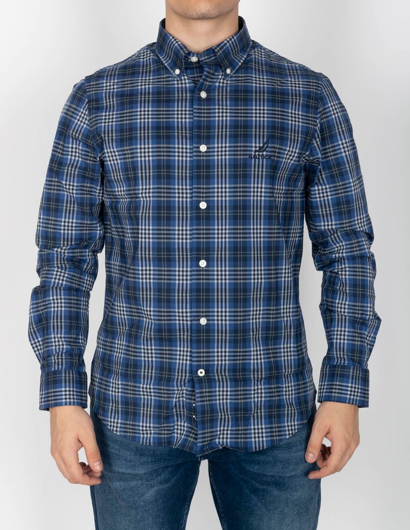 NAUTICA ΠΟΥΚΑΜΙΣΟ ΚΑΡΟ ΜΕ ΚΕΝΤΗΜΕΝΟ LOGO ΕΜΠΡΟΣ REGULAR FIT ...