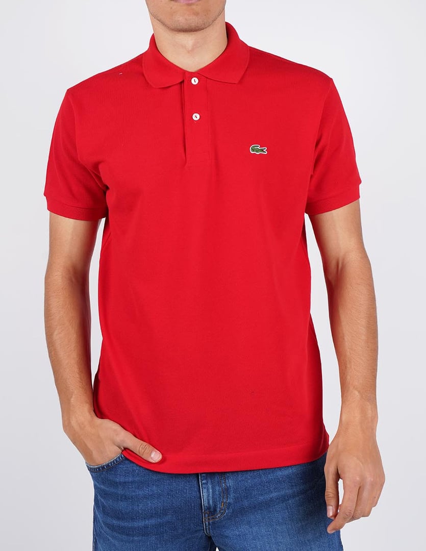 LACOSTE ΜΠΛΟΥΖΑ ΠΟΛΟ ΠΙΚΕ ΚΟΚΚΙΝΟ 100%ΒΑΜΒΑΚΙ ΜΕ ΚΕΝΤΗΜΕΝΟ LOGO ΣΤΟ ...