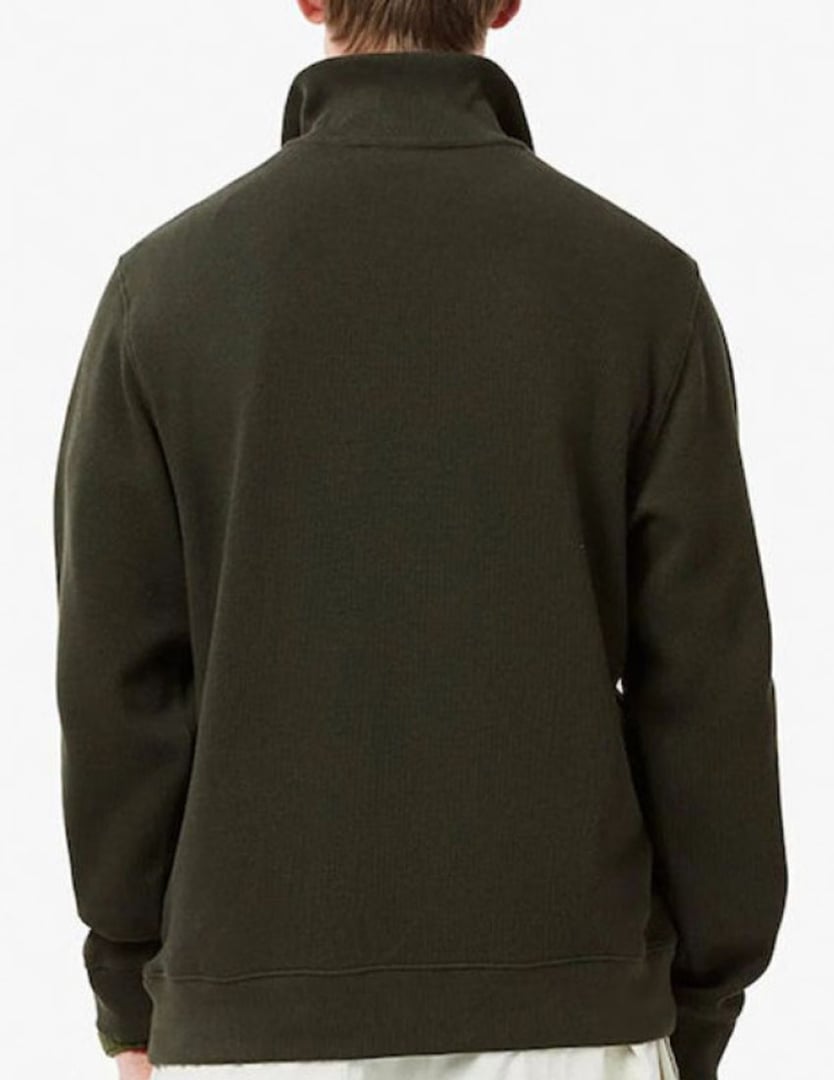 LACOSTE ΜΠΛΟΥΖΑ ΦΟΥΤΕΡ 100%ΒΑΜΒΑΚΙ ΜΕ ΦΕΡΜΟΥΑΡ ΣΤΟ ΛΑΙΜΟ CLASSIC FIT ...