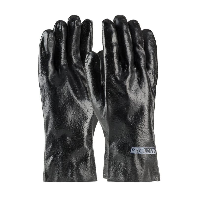 PIP® 58-8030R Dipped Fully Coated Gloves, Universal, Black, Cotton ...