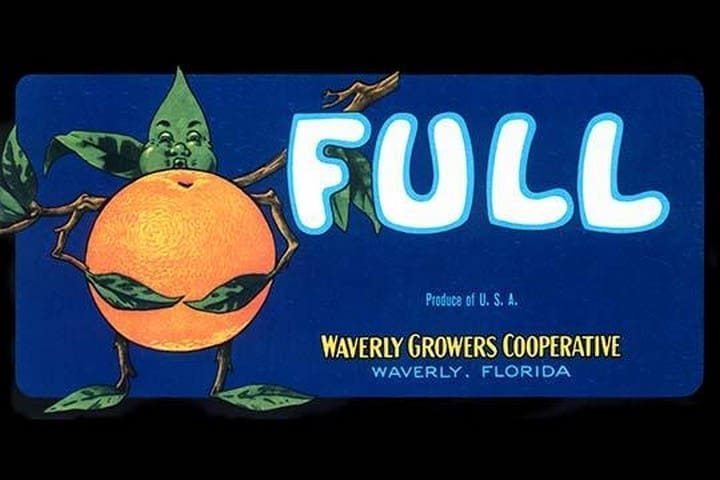 Full Citrus Crate Label for Florida Oranges - Art Posters or Prints on ...