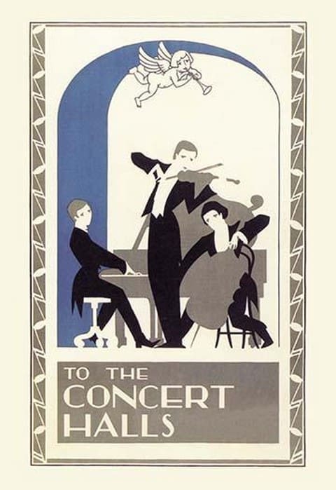 Concert Hall Trio - Art Posters or Prints on Paper or Canvas - Vintage ...