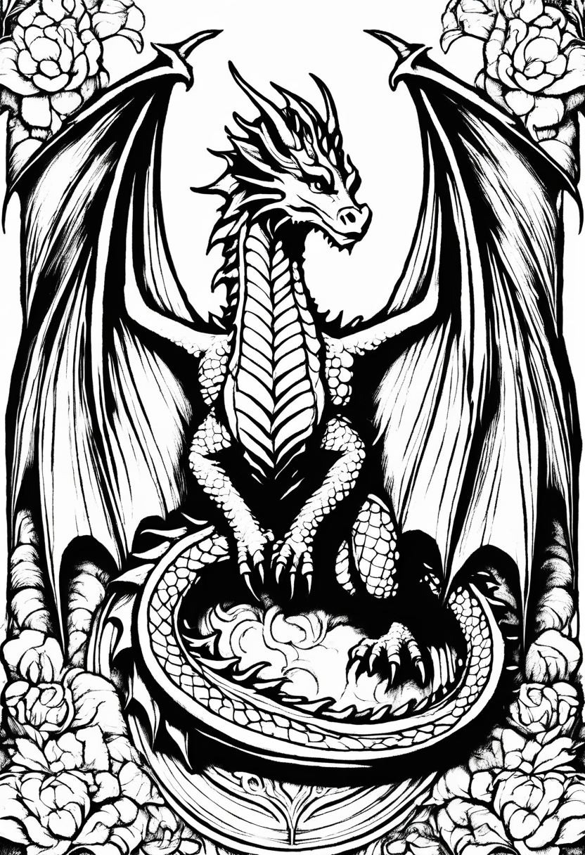 Intriguing Dragon Coloring Sheets – Color And Play