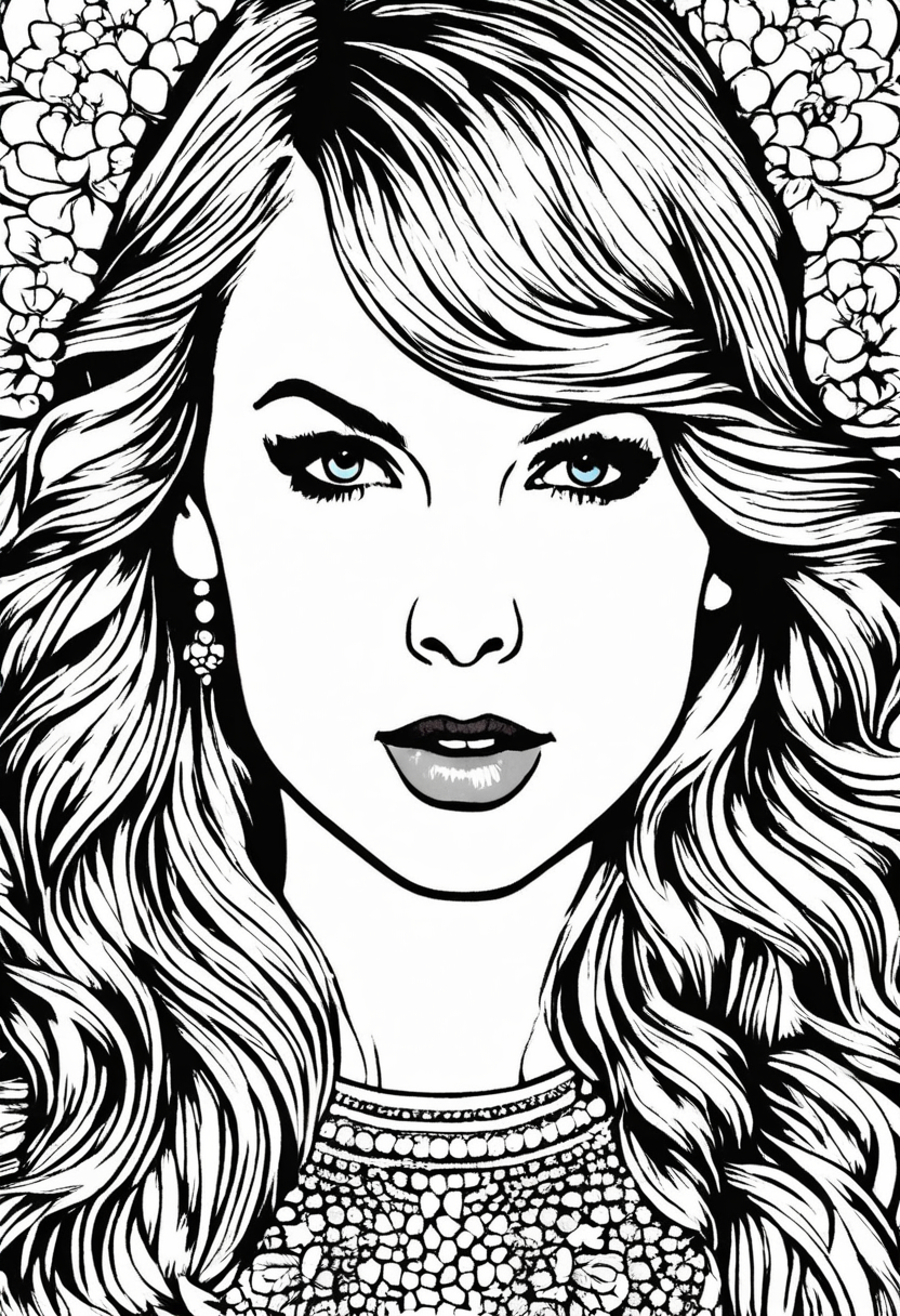 Creative Taylor Swift Coloring Sheets – Color And Play