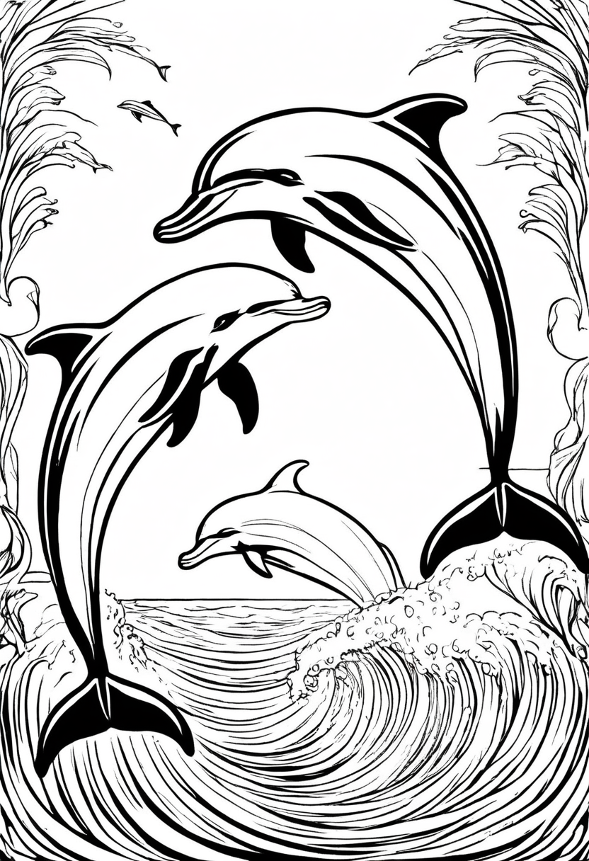 Beautiful Dolphin Coloring Sheets – Color And Play