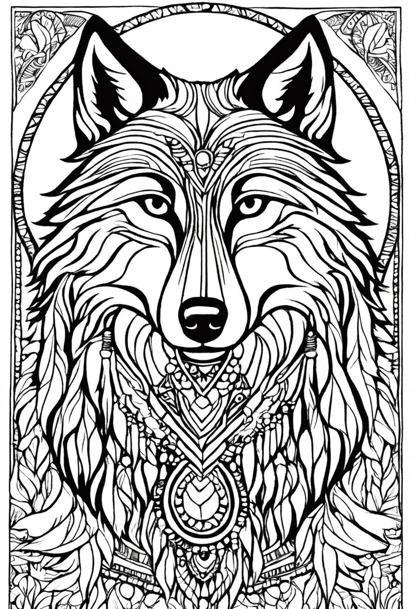 Beautiful Wolves Coloring Sheets – Color And Play