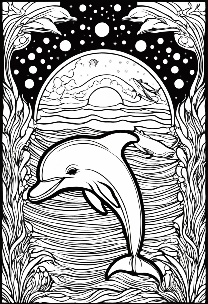 Beautiful Dolphin Coloring Sheets – Color And Play