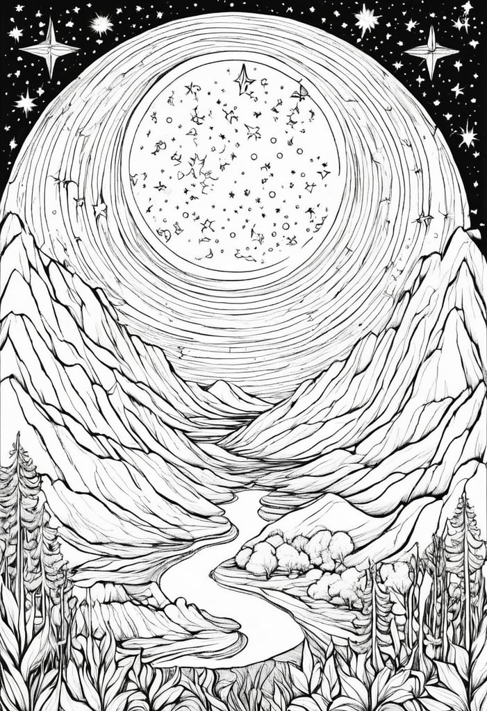 Stunning Night Sky Coloring Sheets – Color And Play