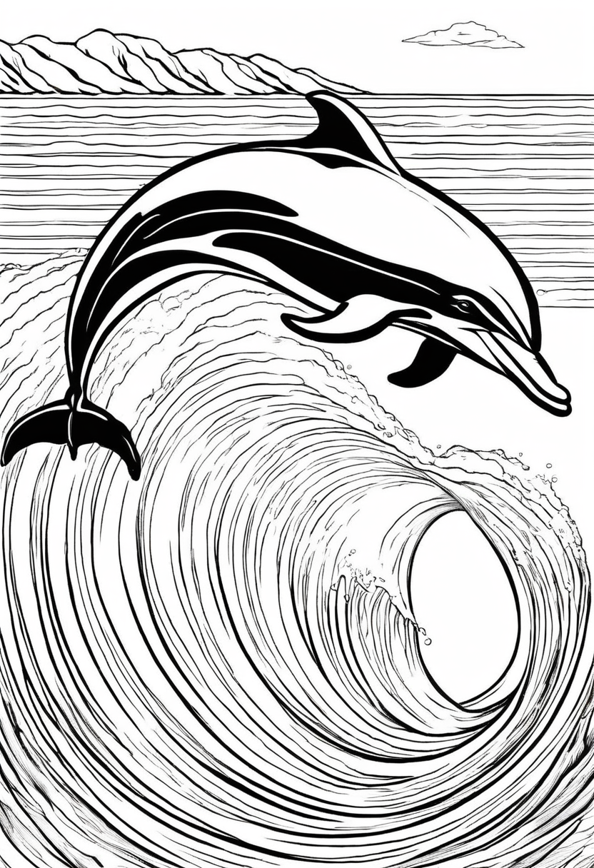 Beautiful Dolphin Coloring Sheets – Color And Play