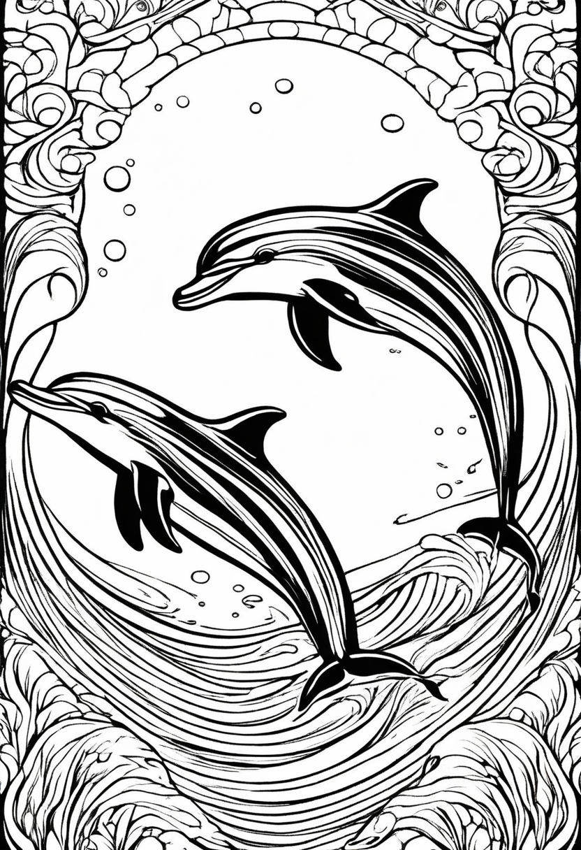 Beautiful Dolphin Coloring Sheets – Color And Play