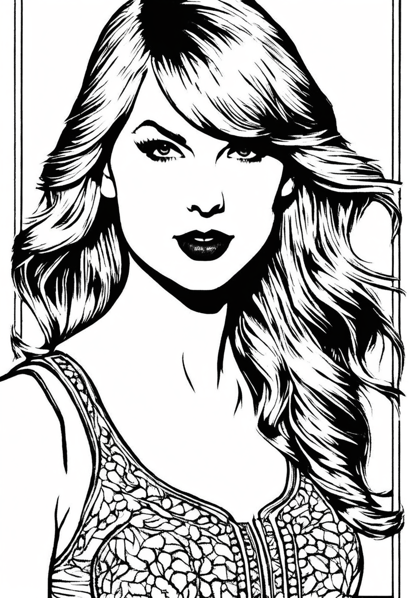Creative Taylor Swift Coloring Sheets – Color And Play