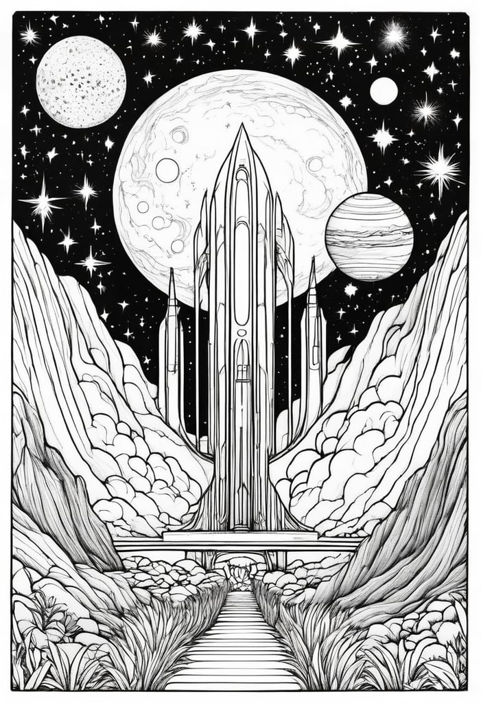 Stunning Night Sky Coloring Sheets – Color And Play