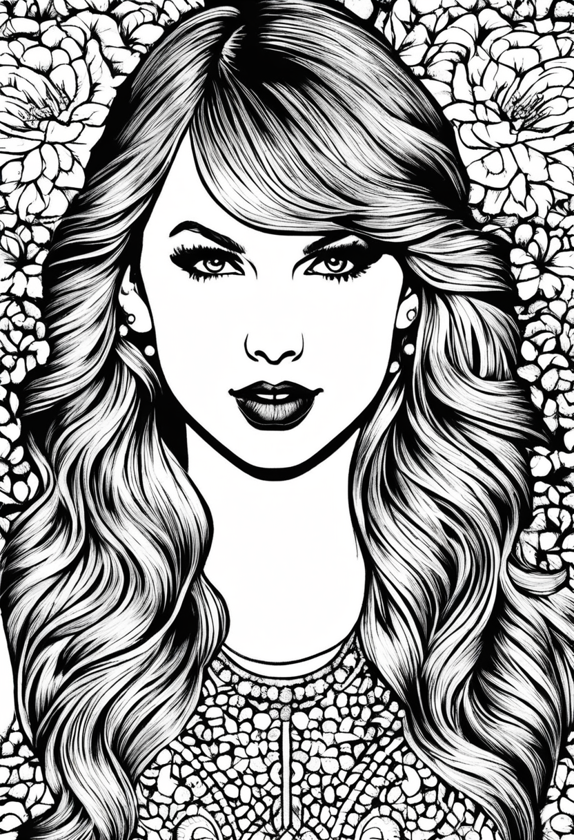 Creative Taylor Swift Coloring Sheets – Color And Play