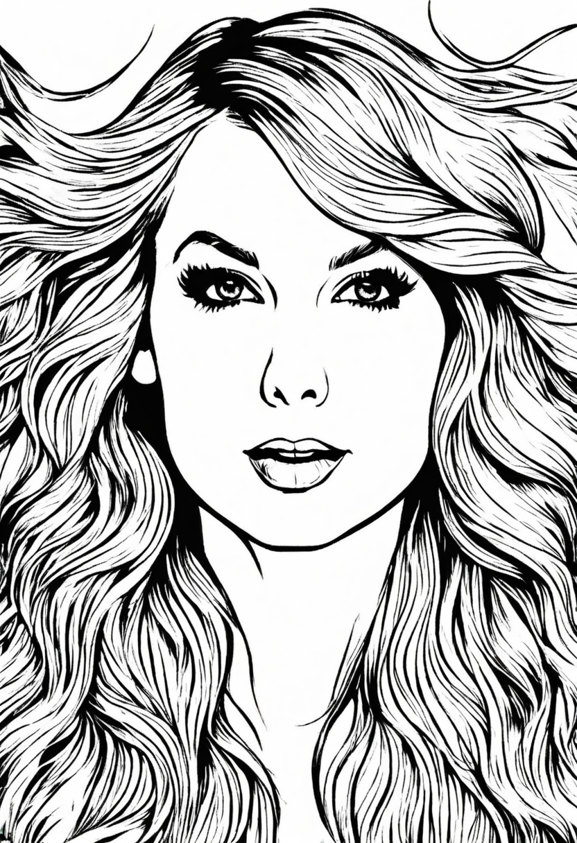 Creative Taylor Swift Coloring Sheets – Color And Play