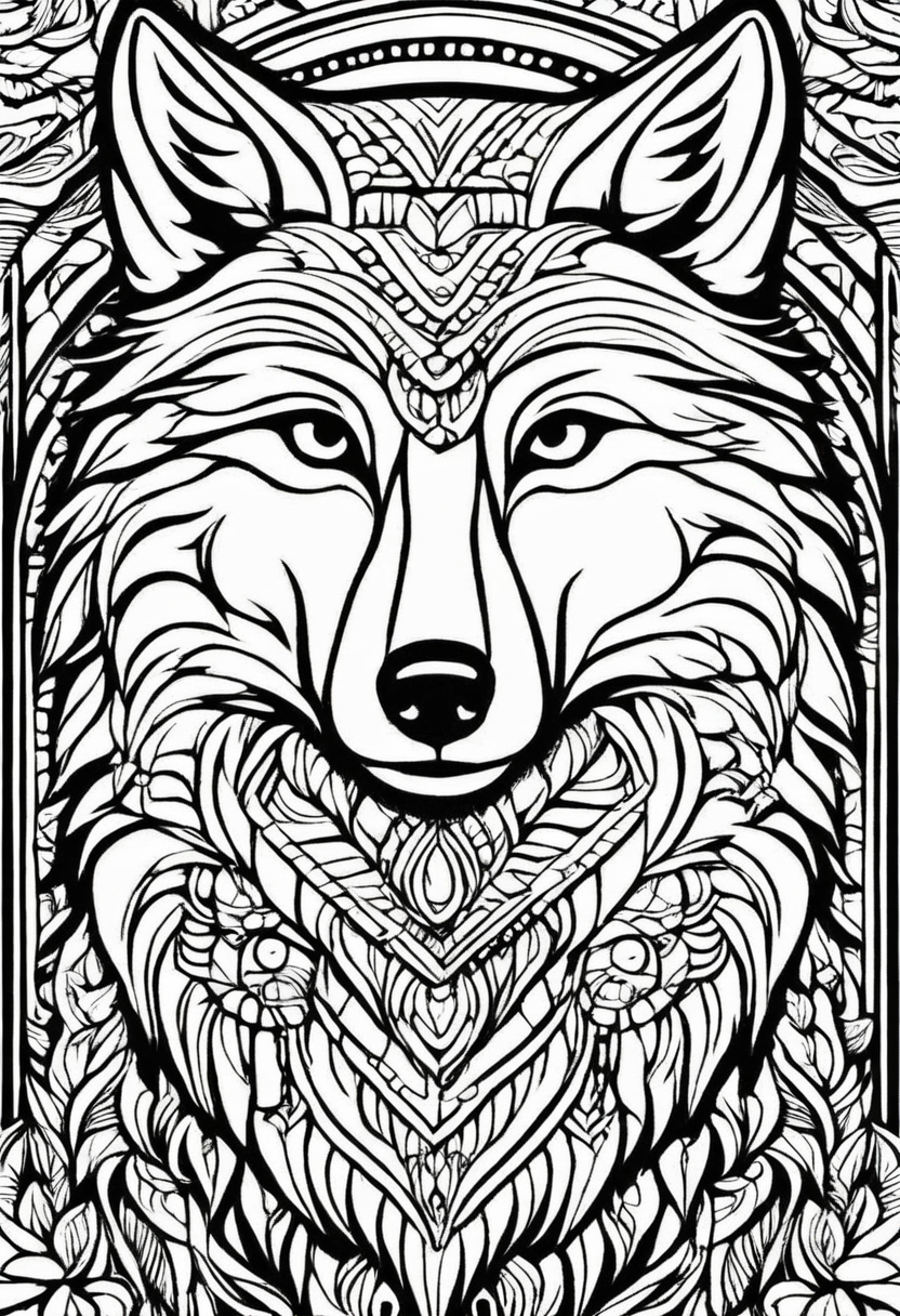 Beautiful Wolves Coloring Sheets – Color And Play