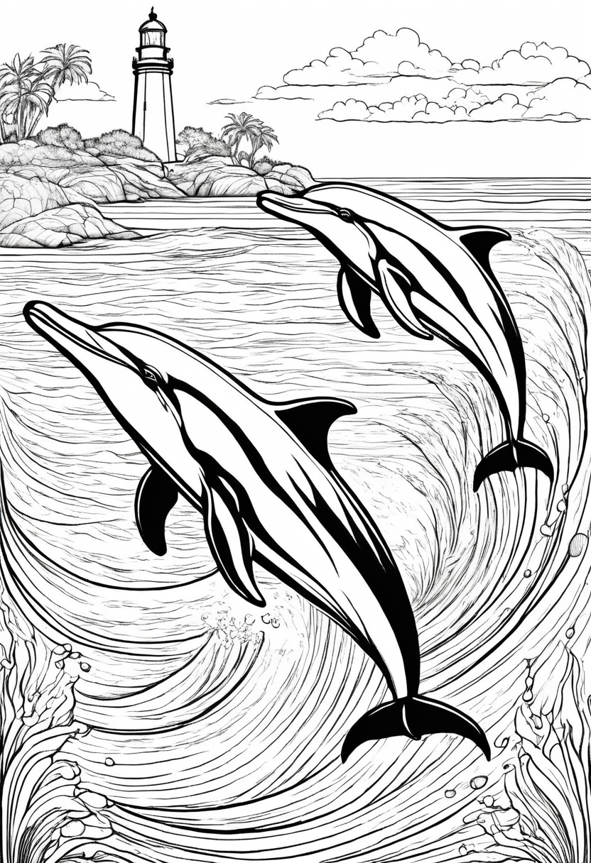 Beautiful Dolphin Coloring Sheets – Color And Play