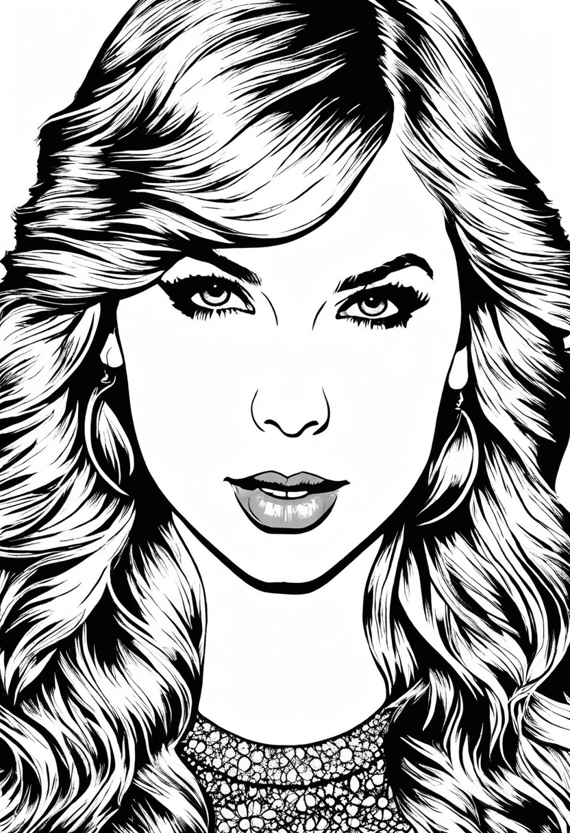 Creative Taylor Swift Coloring Sheets – Color And Play