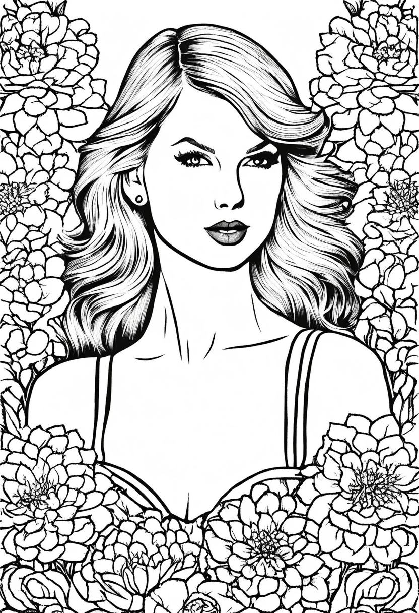 Creative Taylor Swift Coloring Sheets – Color And Play