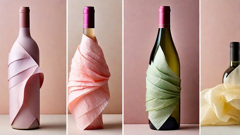 How To Wrap A Wine Bottle With Tissue Paper