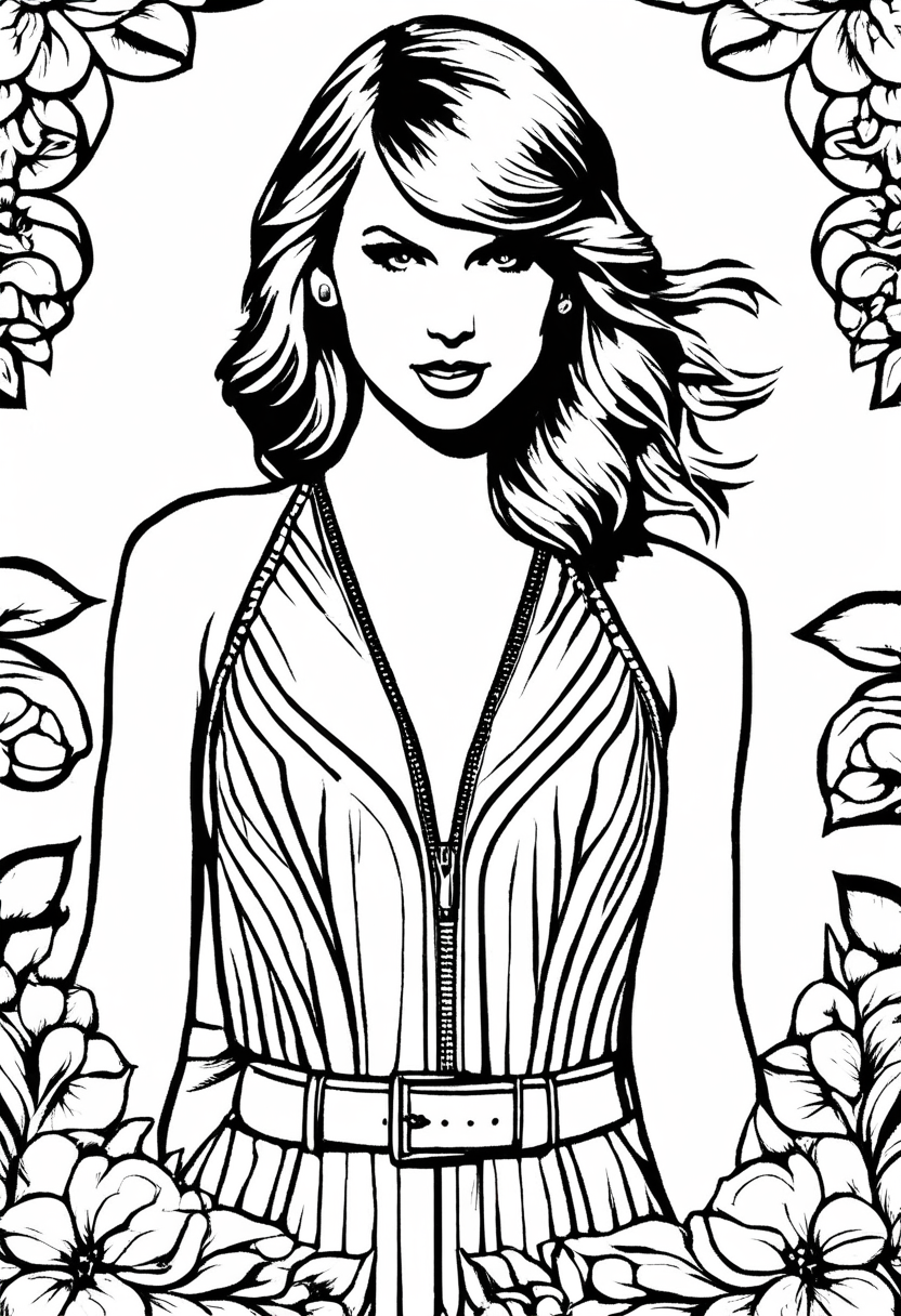 Creative Taylor Swift Coloring Sheets – Color And Play