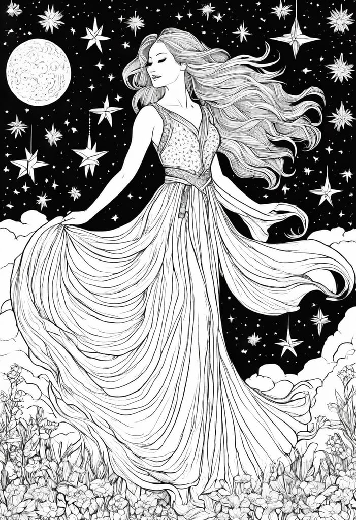 Stunning Night Sky Coloring Sheets – Color And Play
