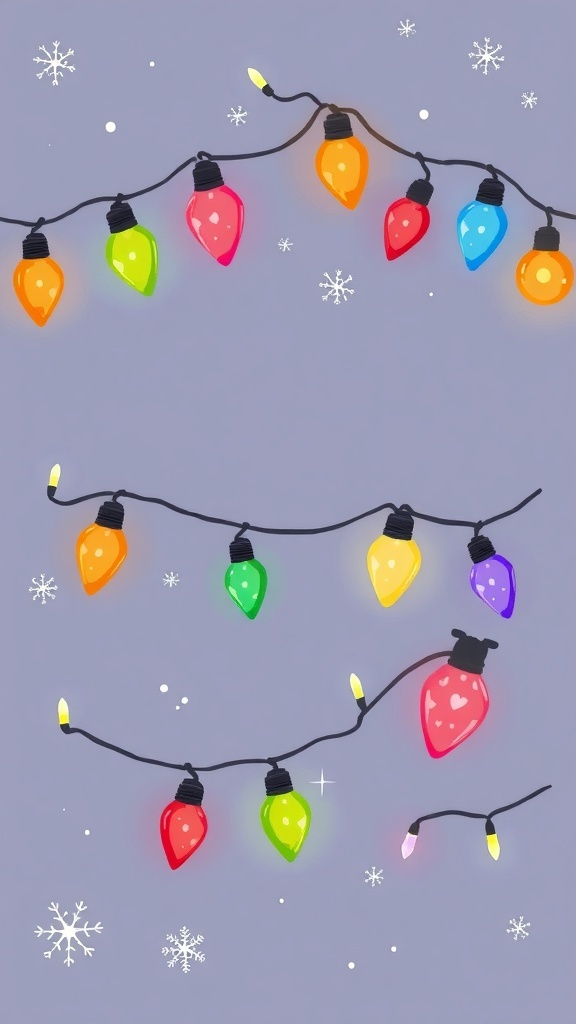 Festive Christmas Lights Doodles