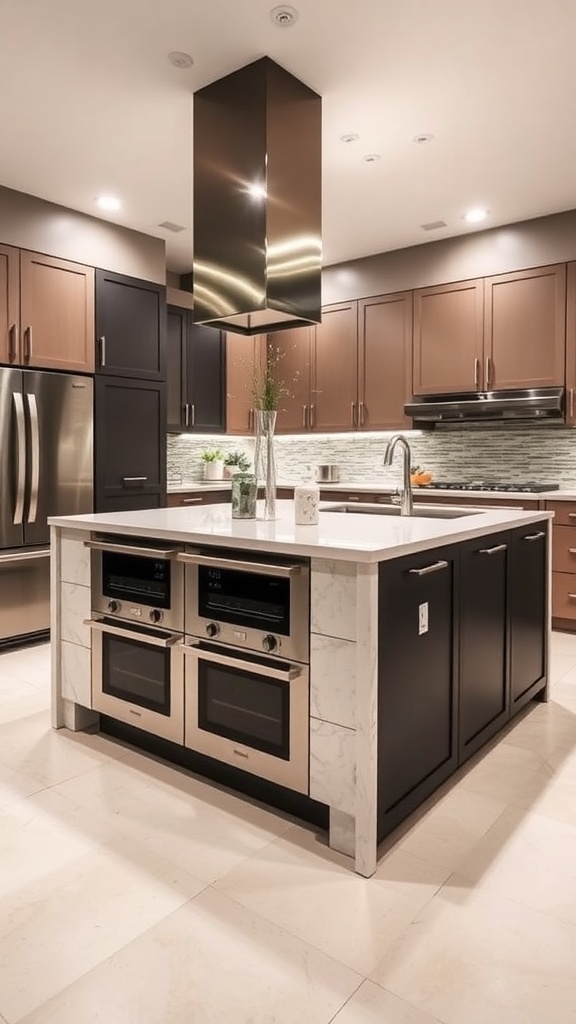 Double Oven Kitchen Island Design