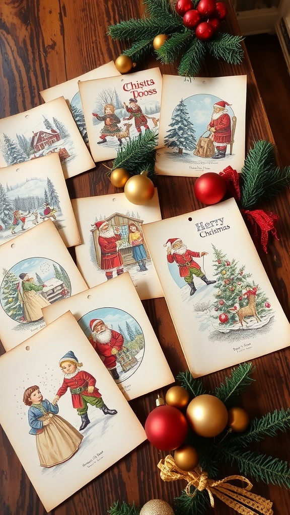 Vintage Christmas Drawing Ideas