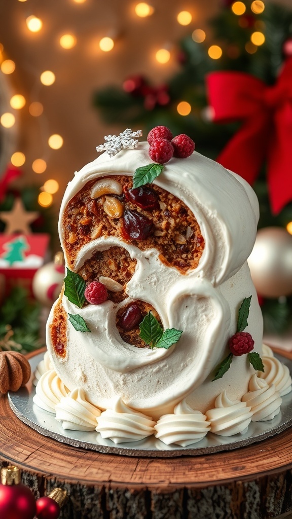 Traditional Number 8 Christmas Cake
