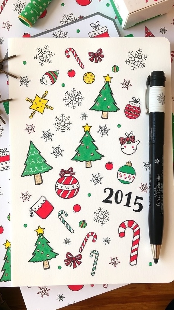 Christmas Doodles for Letters