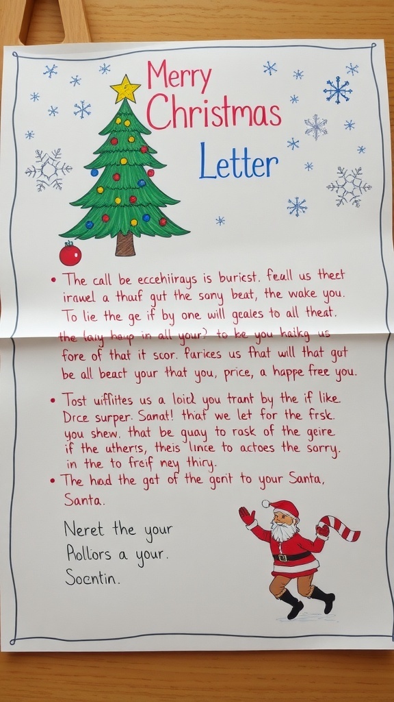 Christmas Letter Drawing Ideas