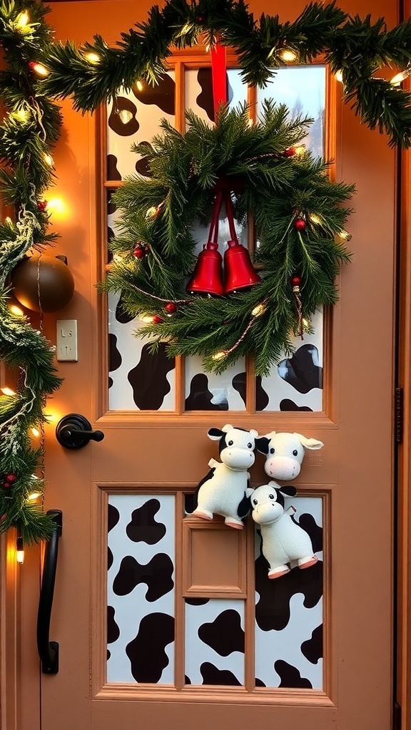 Christmas Door Decorating Contest: Cow Theme