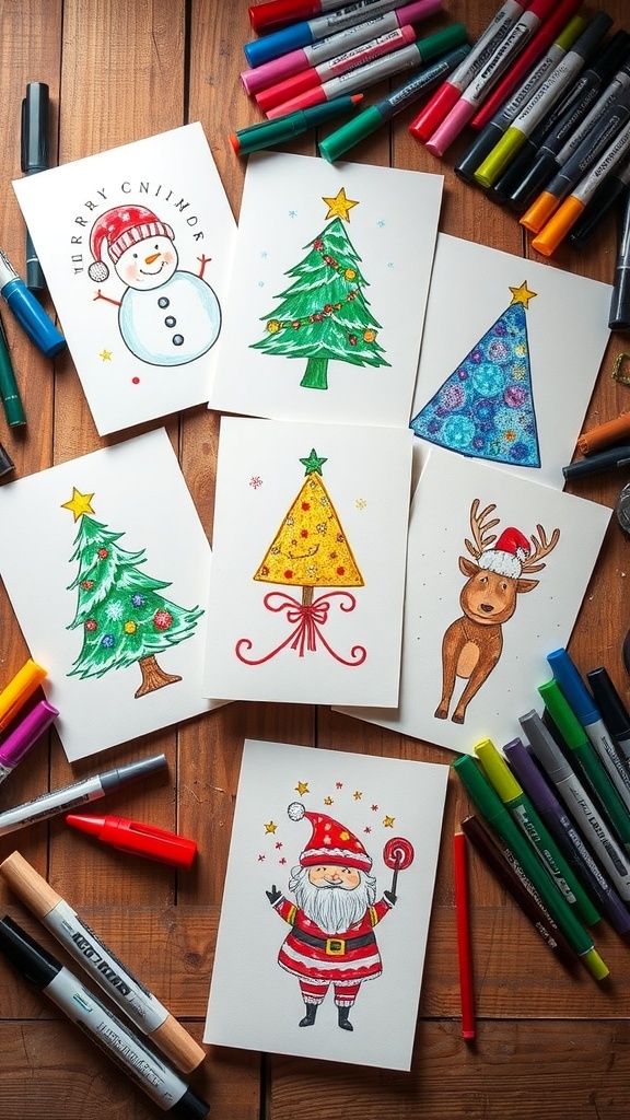 DIY Christmas Card Drawing Ideas