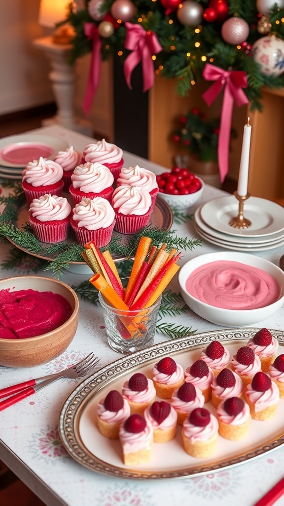 Festive Pink Christmas Food Ideas