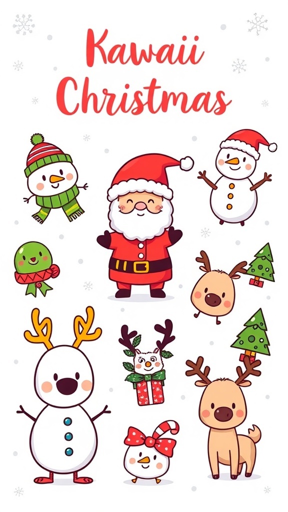 Kawaii Christmas Doodles