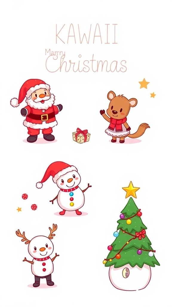 Kawaii Christmas Doodle Ideas