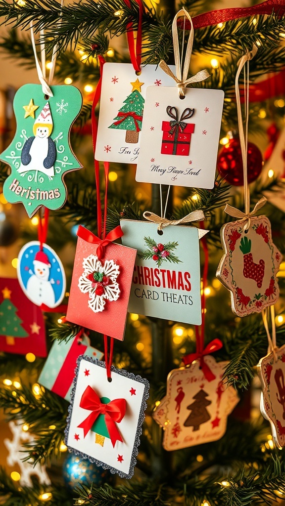 Handmade Christmas Card Ornaments