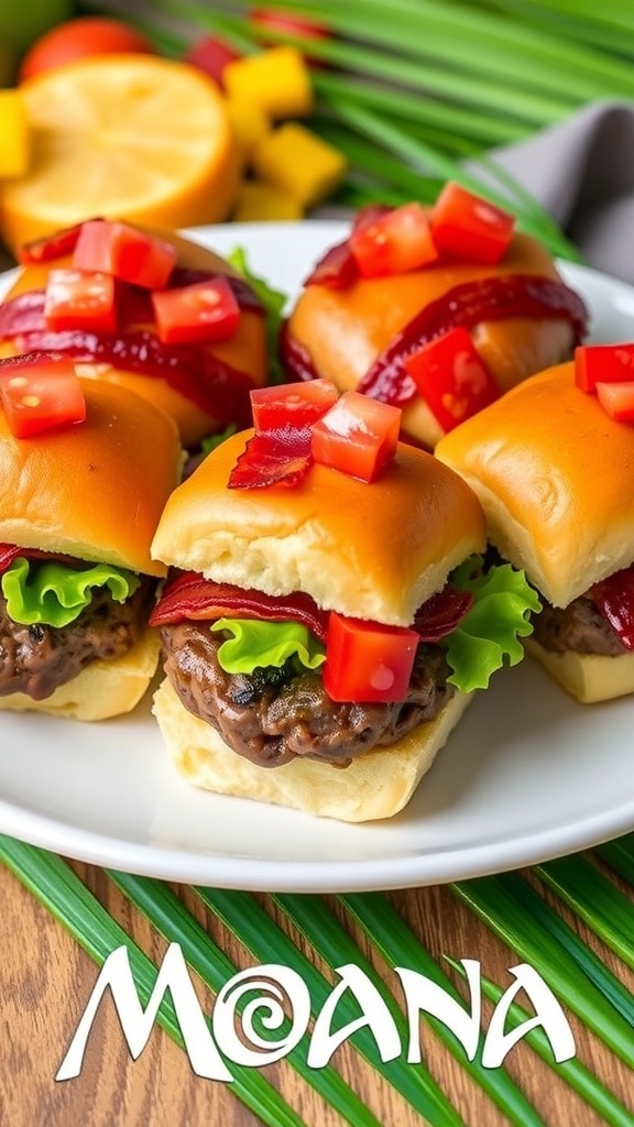 Bacon-Wrapped Moana-Inspired Sliders