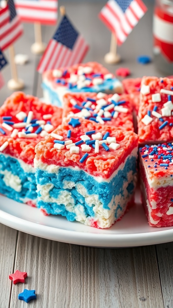 Patriotic Rice Crispy Treats Recipe