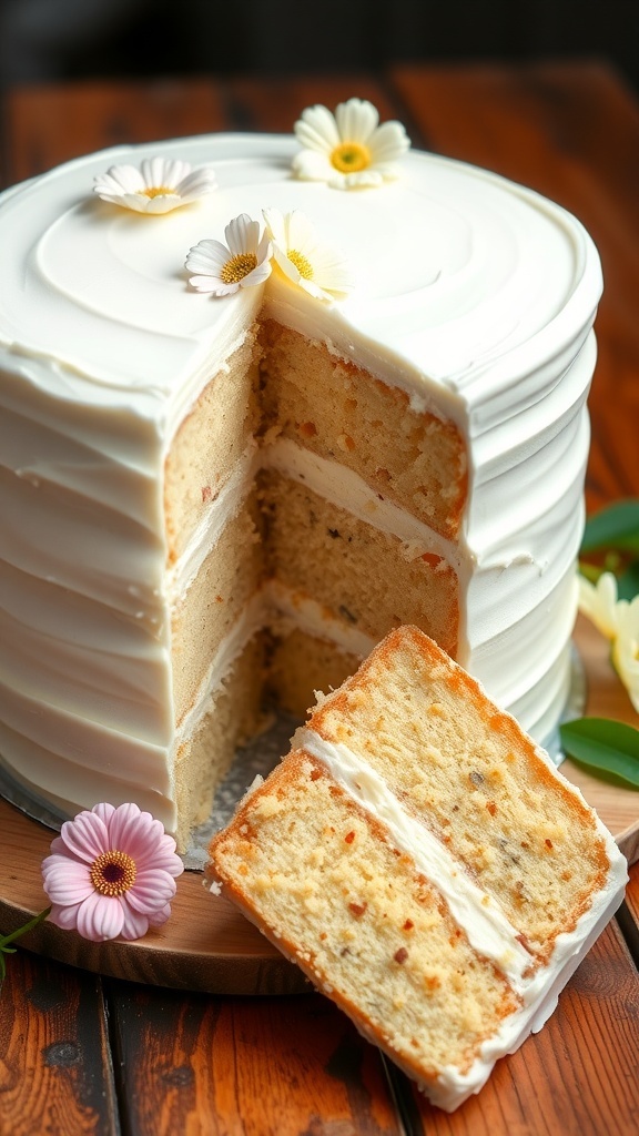 Classic 9-Inch Vanilla Cake Recipe
