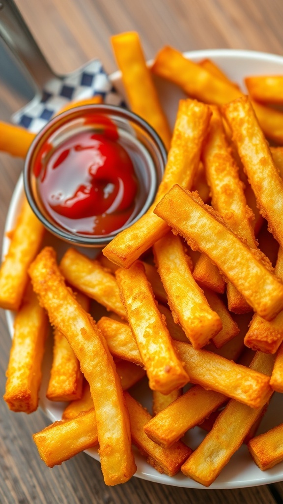 Crispy Battered Fries in Air Fryer Recipe