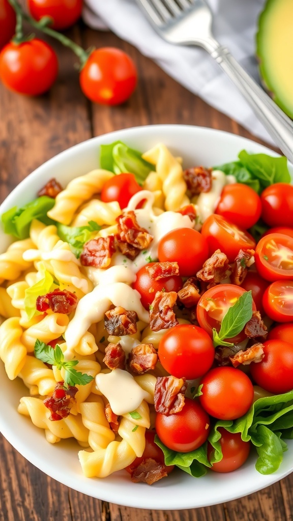 Bacon Lettuce Tomato Pasta Salad Recipe