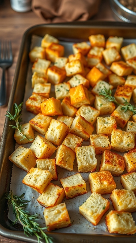 Homemade Bread Cubes for Stuffing