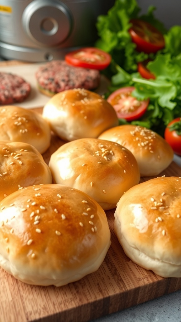 Homemade Bread Machine Burger Buns Recipe