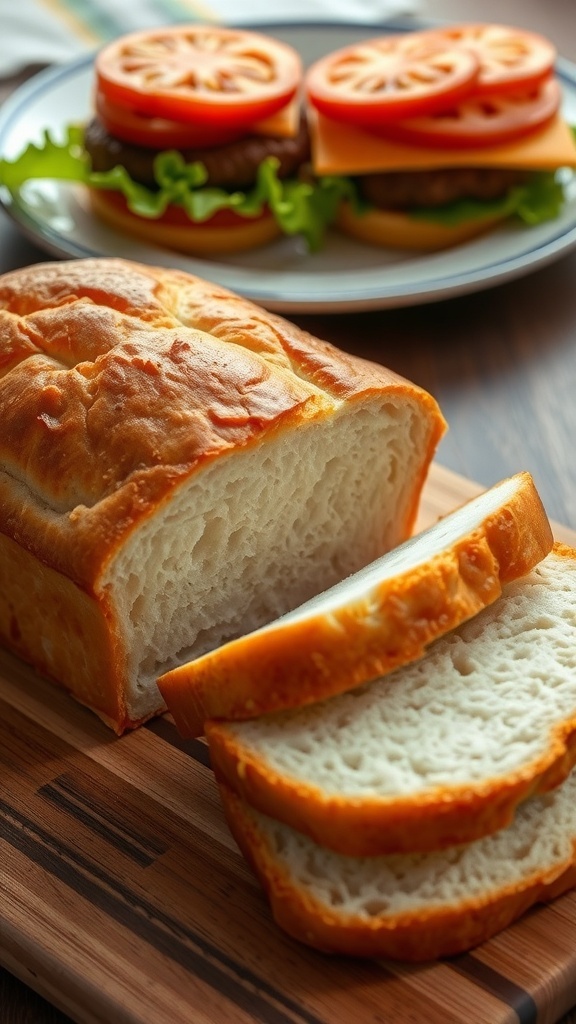 Homemade Sandwich Bread for Burgers