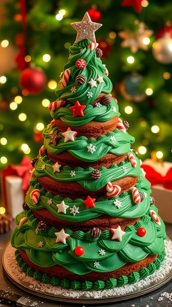 Festive Christmas Cake Tree Recipe