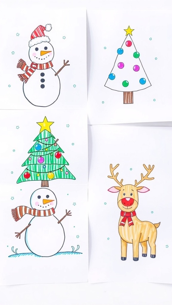 Simple Christmas Drawing Ideas