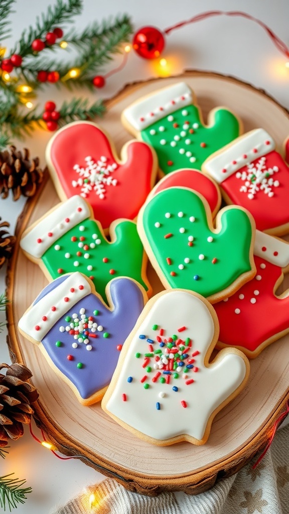 Festive Christmas Mitten Cookies Recipe