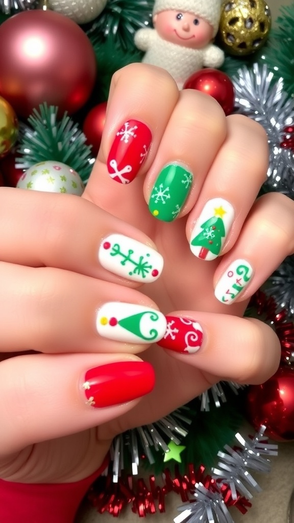 Festive Christmas Nail Art for Kids